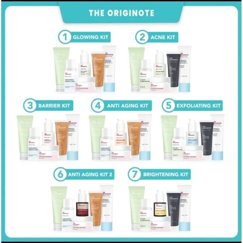 Jual THE ORIGINOTE paket 6 in 1 / The Originote skincare set | Shopee ...