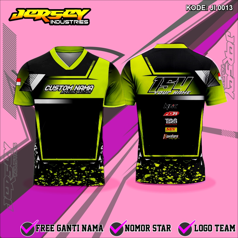 Jual Jersey Racing Keren Simple ( Custom Nama - Nomer ) | Shopee Indonesia
