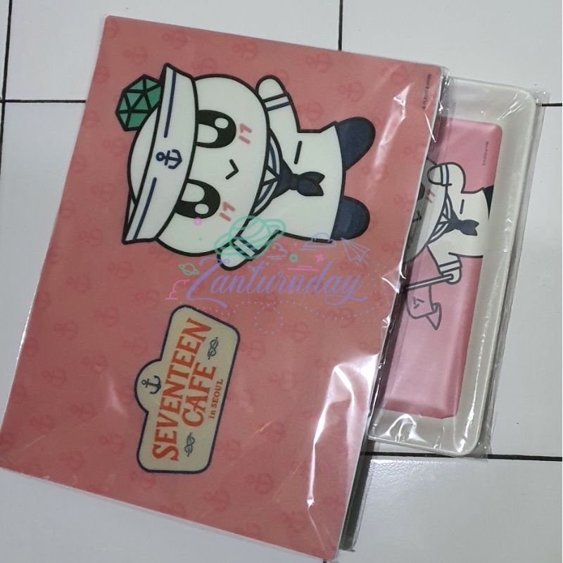Jual [Official] Tray Table Mat Only Seventeen MD Cafe In Seoul SVT Blue Pink | Shopee Indonesia