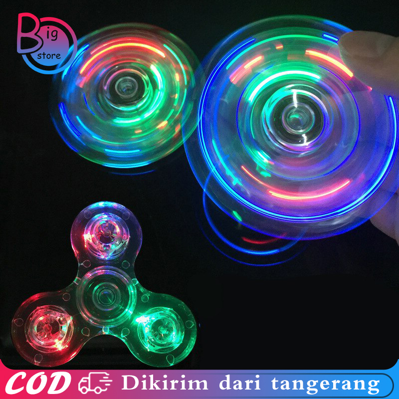 Jual Fidget Spinner Led Mainan Fidget Hand Spinner Fidget Spiner Lampu Untuk Mengurangi Stress ...