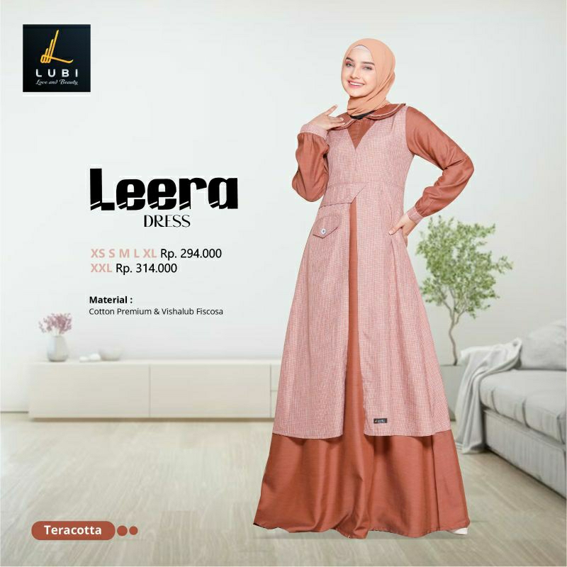 Jual Lubi Leera Dress Gamis Wanita motif kotak kotak | Shopee Indonesia