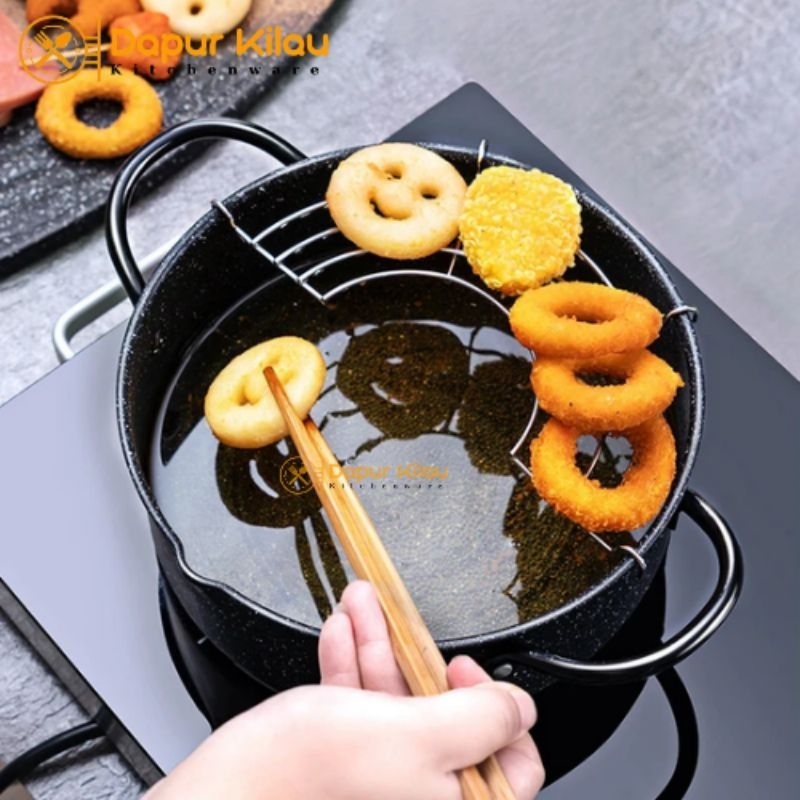 Jual Panci Wajan Penggorengan dengan Tirisan Japanese Tempura Fryer ...