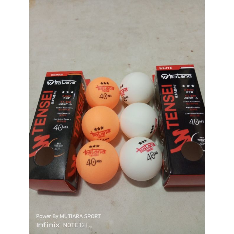 Jual BOLA PIMPONG KATANA TENSEI 3 STAR 40 PLUS ORIGINAL 1 PAK ISI 3 PROMO MURAH | Shopee Indonesia