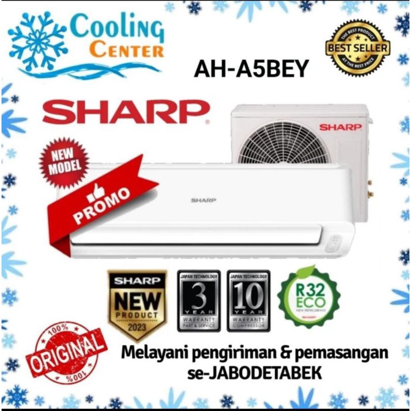 Jual AC SHARP AH - A 5 BEY GARUDA SERIES 0,5 PK AH-A5BEY 1/2 PK UNIT ONLY | Shopee Indonesia