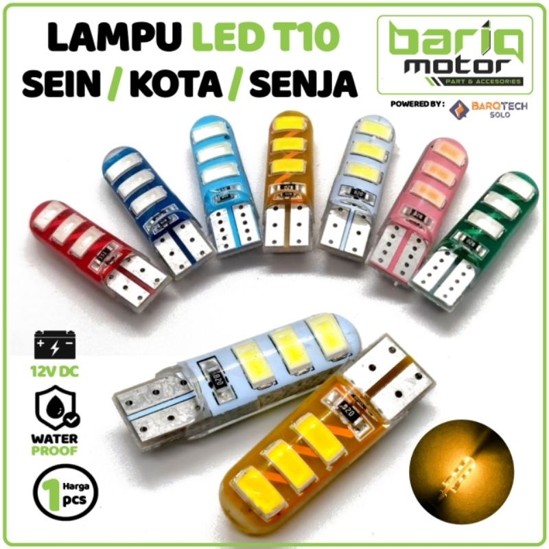 Jual Lampu LED T10 Gel Jelly 6 Mata - Lampu Sein Senja Kota Plat Kabin ...