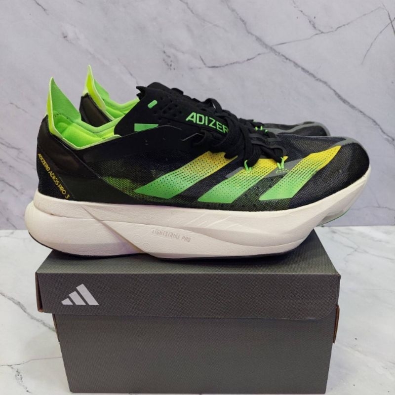 Jual ADIDAS ADIZERO ADIOS PRO 3 " BLACK GREEN YELLOW " | Shopee Indonesia