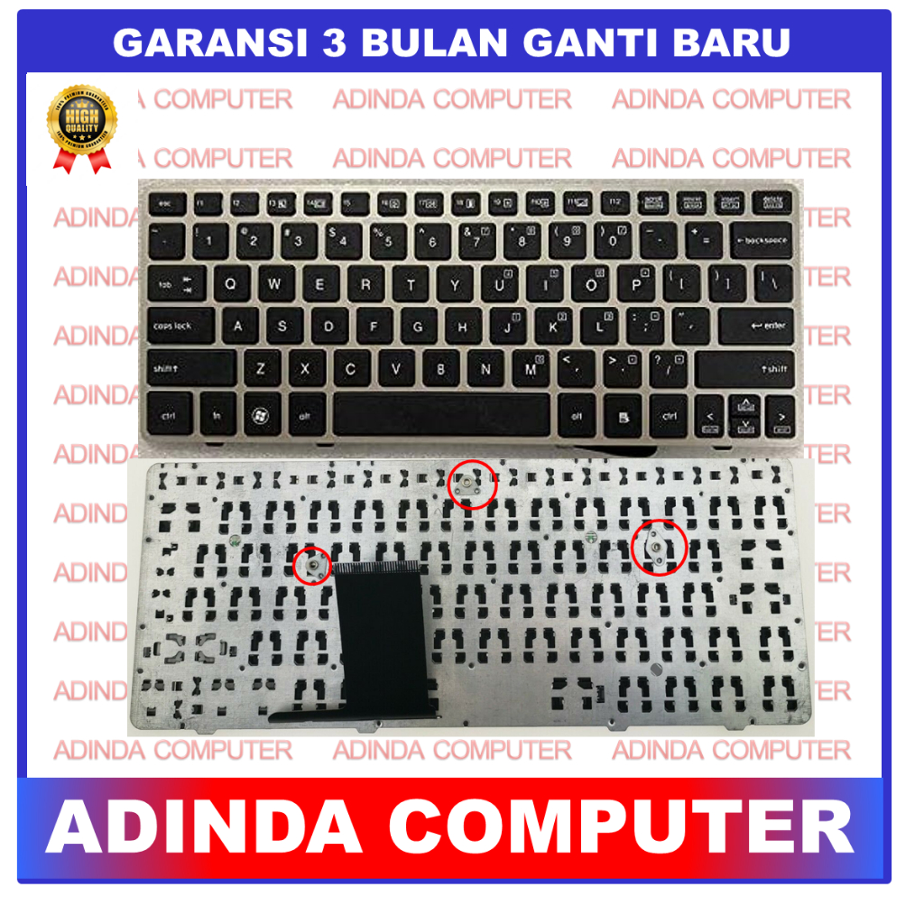 Jual Keyboard Hp EliteBook 2560P 2560 2570P 2570 Silver Frame | Shopee ...