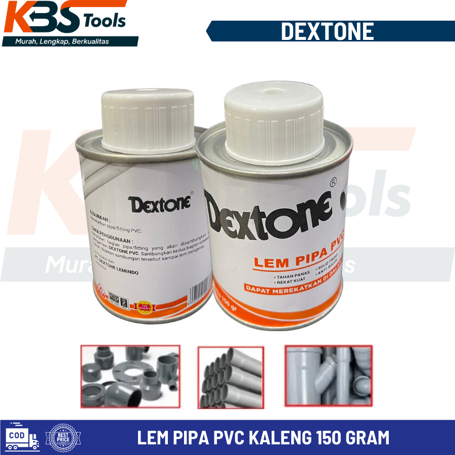 Jual Lem Pipa Dextone Kaleng 150 Gram Perekat Talang Paralon PVC Anti ...