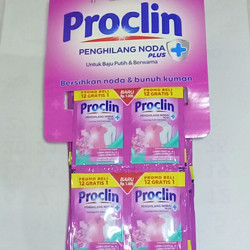 Jual Proclin Penghilang Noda Sachet 1 renceng isi 24 pcs | Shopee Indonesia
