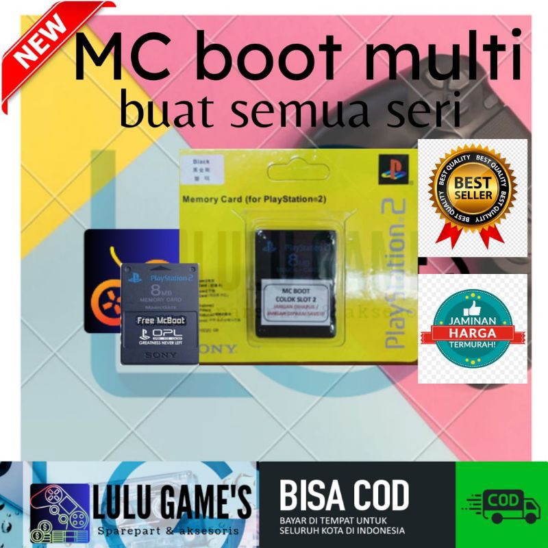 Jual mc boot ps2 memoricard multi ps2 bisa semua ps2 slim atau fat / tebal | Shopee Indonesia