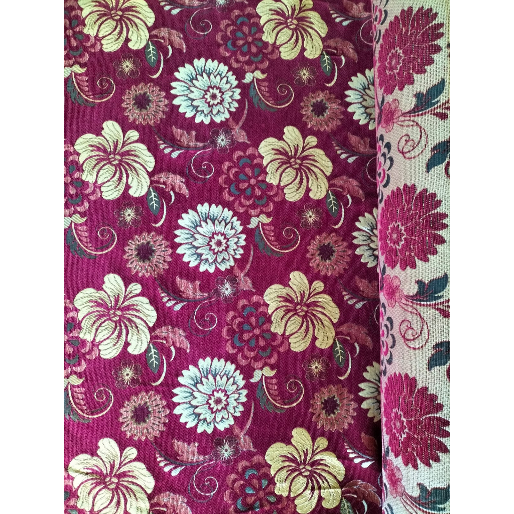 Jual Kain Sofa Chenillle Ateja Motif - Bahan Kain Sofa Meteran - Kain ...