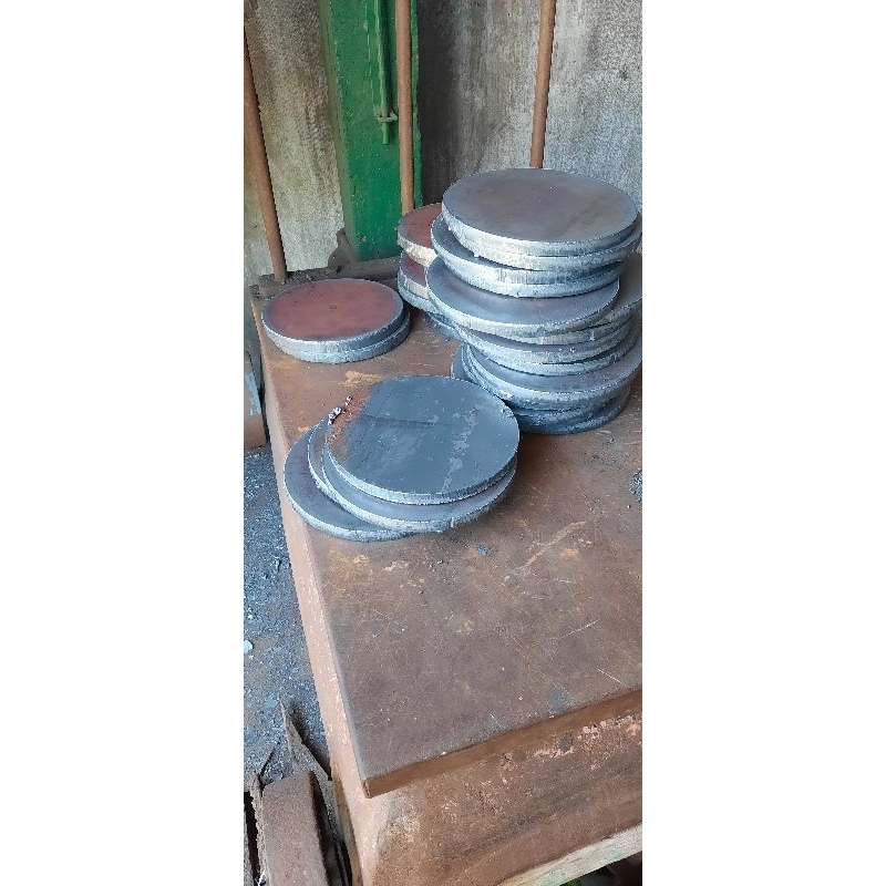 Jual Besi plat bulat tebal 12mm diameter 150mm 1pcs | Shopee Indonesia