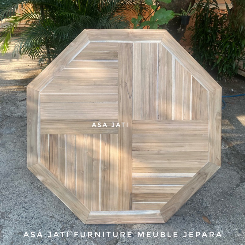 Jual Meja Hexagonal Prowolon Segi 8 Kayu Jati Meja Makan Meja Indoor ...
