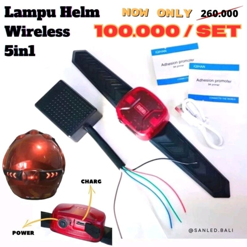 Jual Lampu Helm Touring Wireless Original RTD M01E 5 In 1 | Shopee ...
