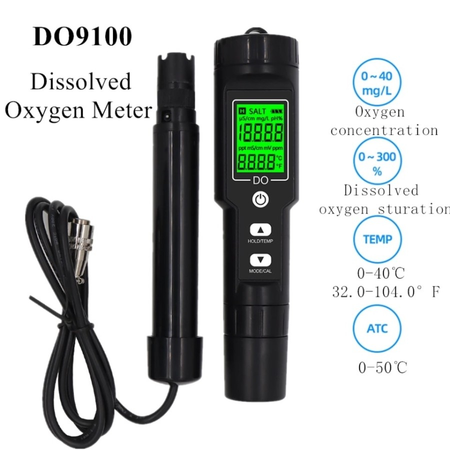 Jual Digital DO Meter Dissolve Oxygen DO-9100 Backlight hydroz00 ...