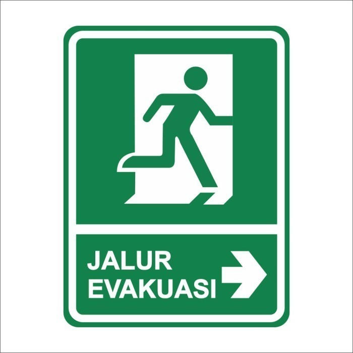 Jual Sign Akrilik Jalur Evakuasi Sign Akrilik K3 Rambu Jalur Evakuasi ...