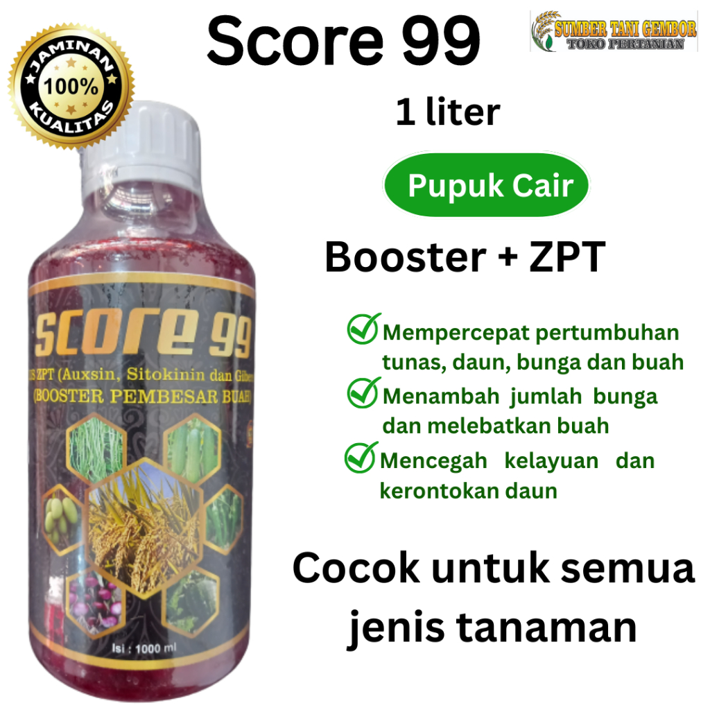Jual Score 99 Plus ZPT Booster Pembesar Buah Pada Tanaman | Shopee ...