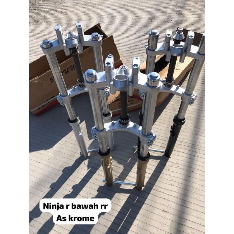 Jual Shock depan ninja rr as gold dan crom import pnp Honda CB GL MP ...