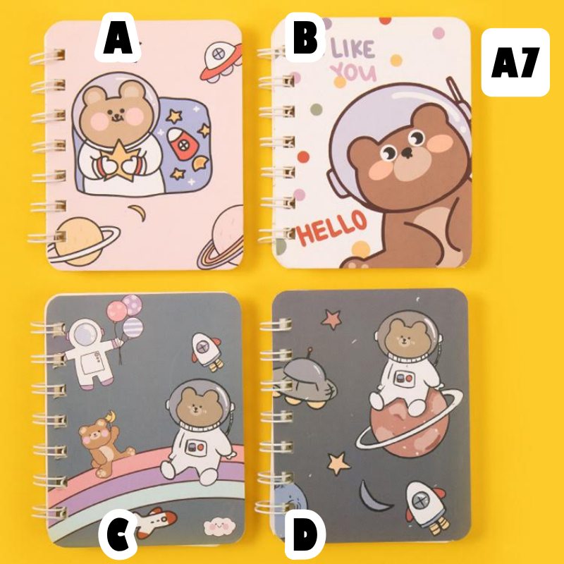 Jual MURMURE I NOTE BOOK RING MOTIF MEMO KECIL A7 SPIRAL isi 80 Lembar NOTEBOOK MINI / BUKU ...