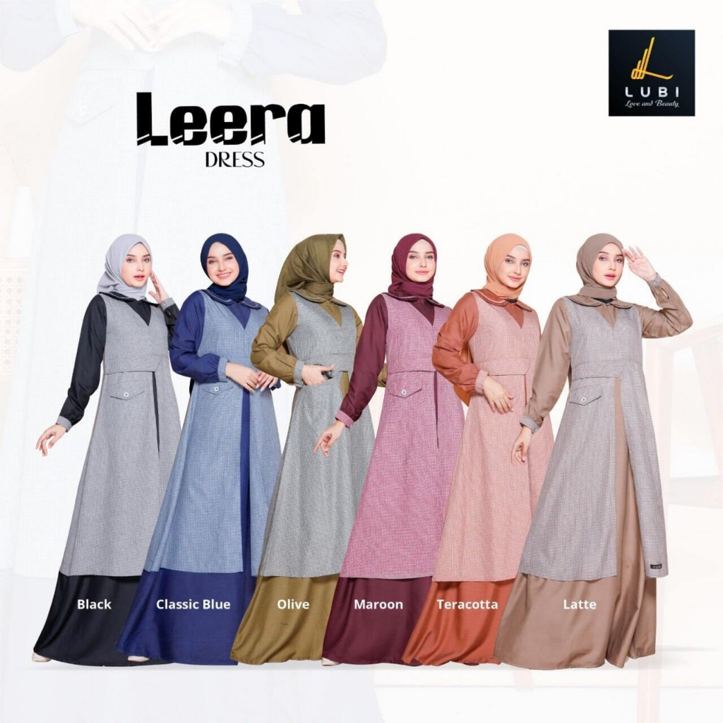 Jual Lubi Leera Dress Gamis Wanita motif kotak kotak | Shopee Indonesia