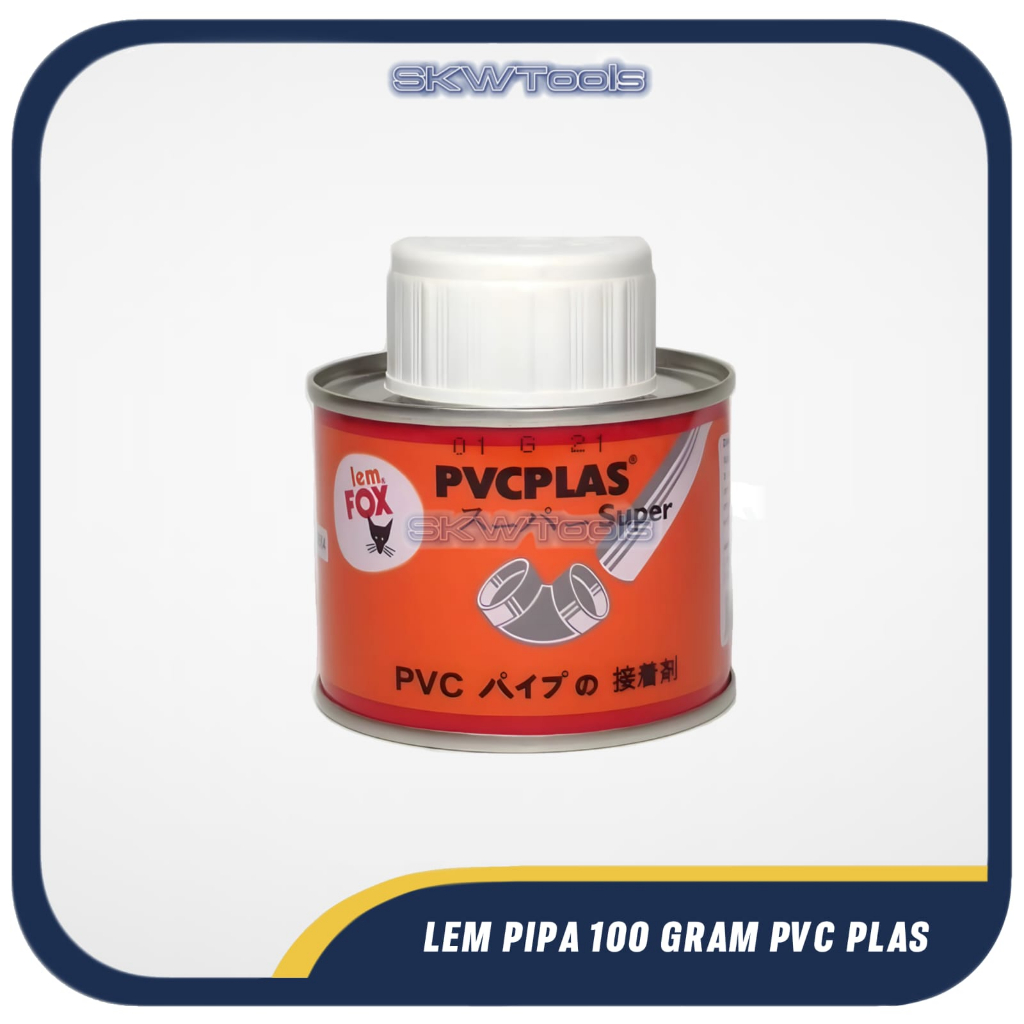 Jual Lem Fox PVCPlas Kaleng 100 gram Lem Pipa Lem PVC | Shopee Indonesia