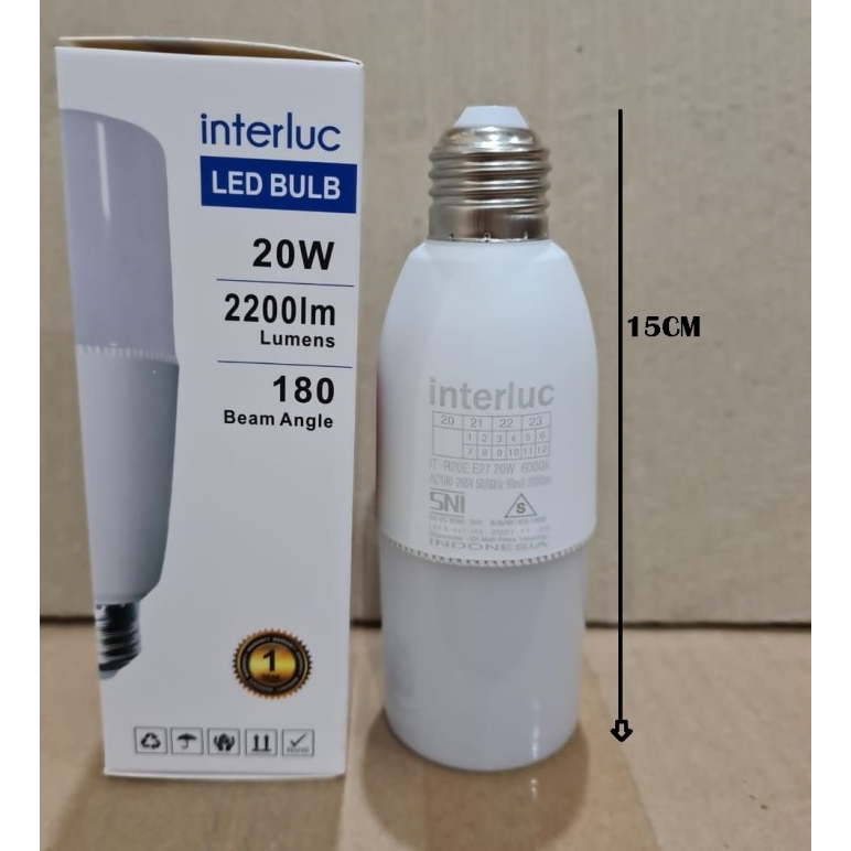 Jual Lampu INTERLUC LED Bulb STICK 20W Bohlam LED INTERLUC STICK 20 WATT | Shopee Indonesia
