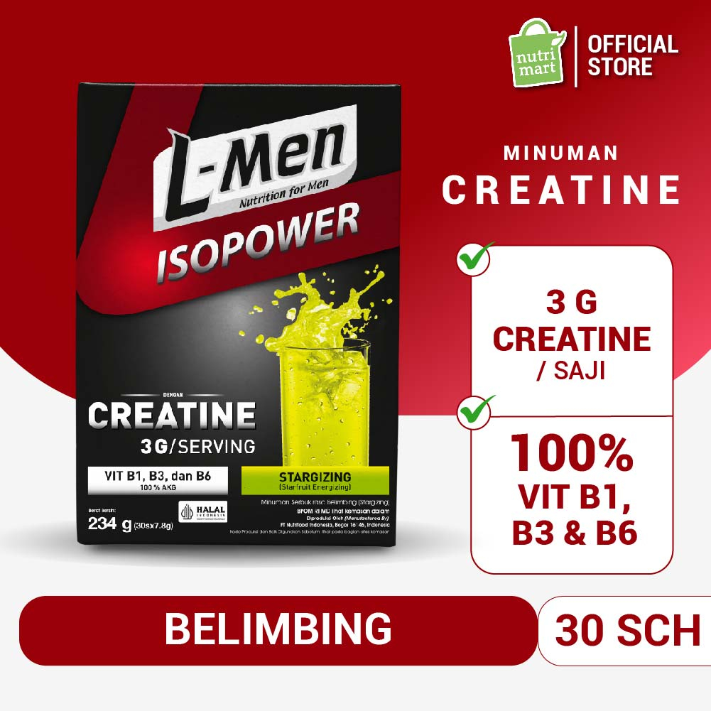 Jual L-Men Isopower Creatine Stargizing 30 sch - Creatine Monohydrate ...