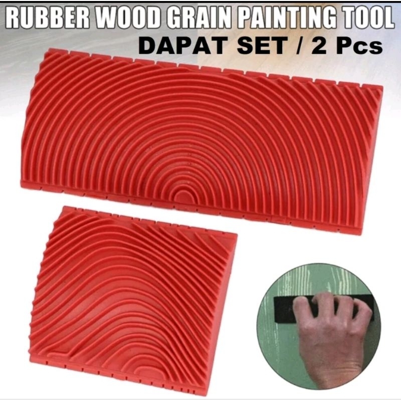 Jual Alat Pembuat Motif Kayu Rubber Wood Wall Painting Pattern | Kuas ...