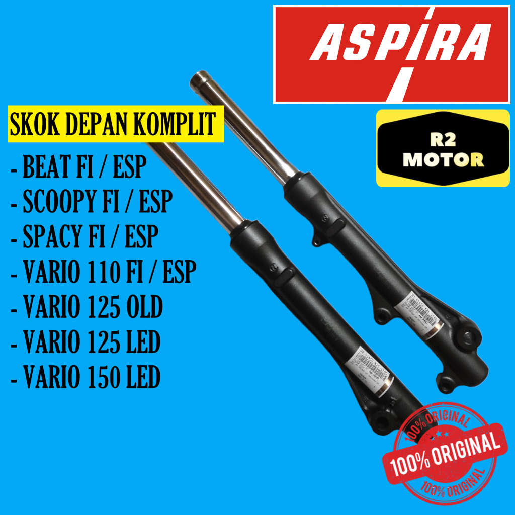 Jual SHOCK SKOK DEPAN SET KANAN KIRI K25 ASPIRA BEAT SCOOPY SPACY VARIO ...