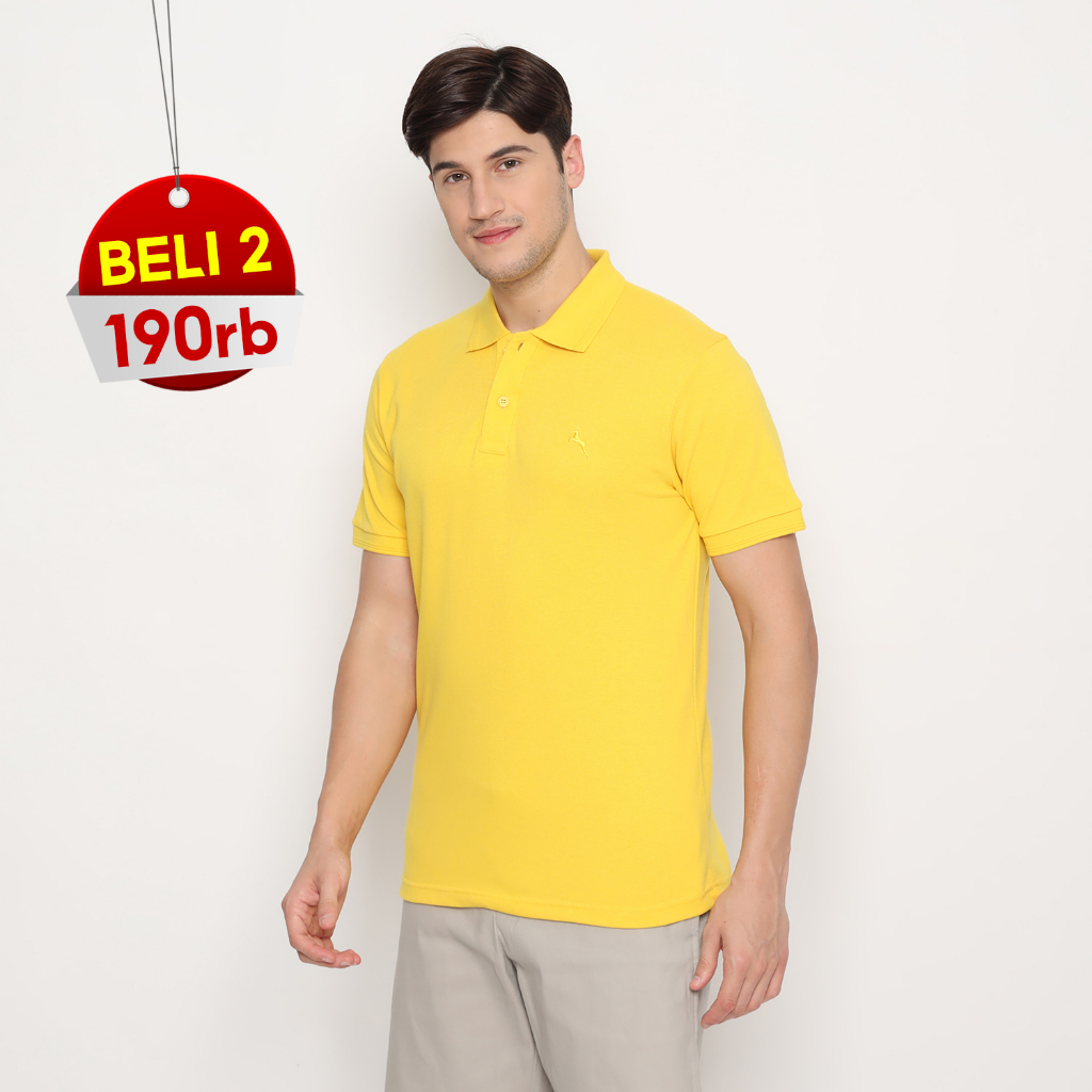 Jual ROMP Kaos Polo Kerah Lacost - Kuning | Shopee Indonesia