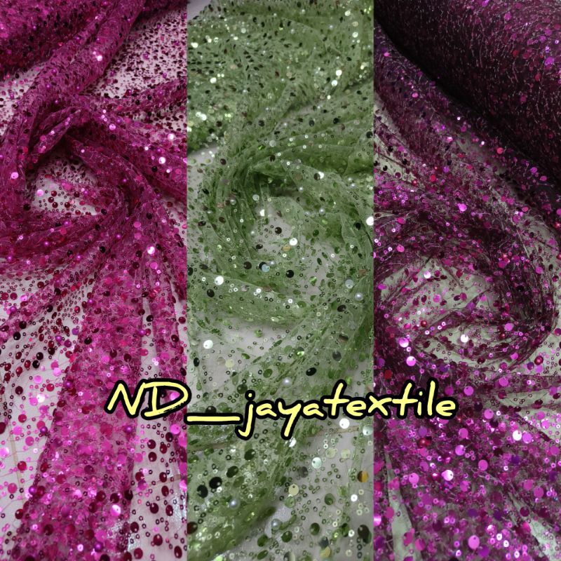 Jual Kain Tile tule Payet/Kain PAYET SEQUIN PREMIUM/PAYET SOROUSKY ...