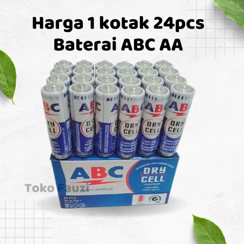 Jual Baterai / Battery / Bateray ABC Biru AA 1 kotak isi 24pcs ABC A2 ...