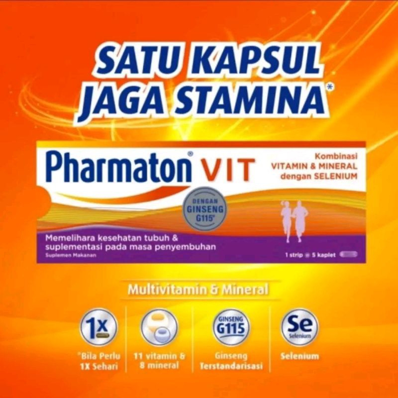 Jual Pharmaton Vit Strip Isi 5 Kaplet - Multivitamin & Mineral | Shopee ...
