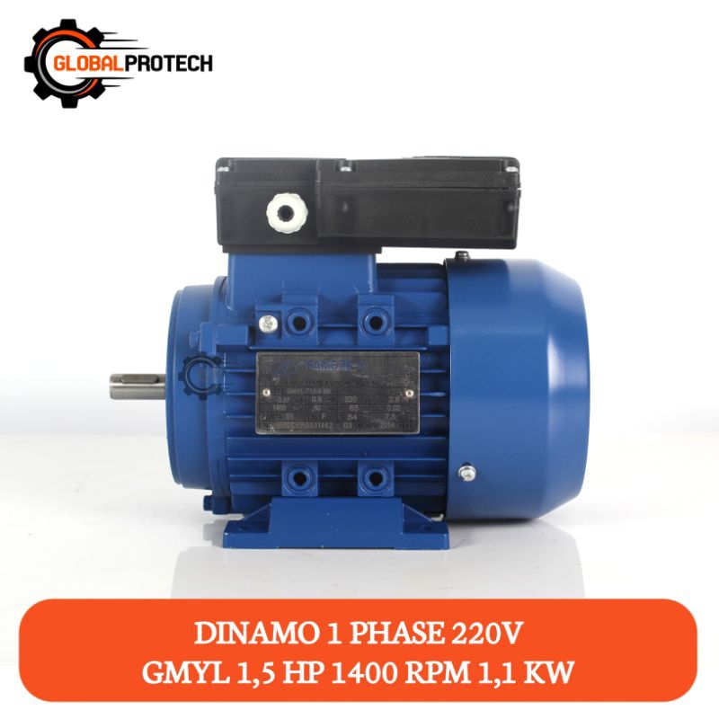 Jual Dinamo 1 Phase 1,5 HP 1400 RPM Tipe GMYL 220V Famoze Pro Class F 1,1 KW 4pole Elektrik ...