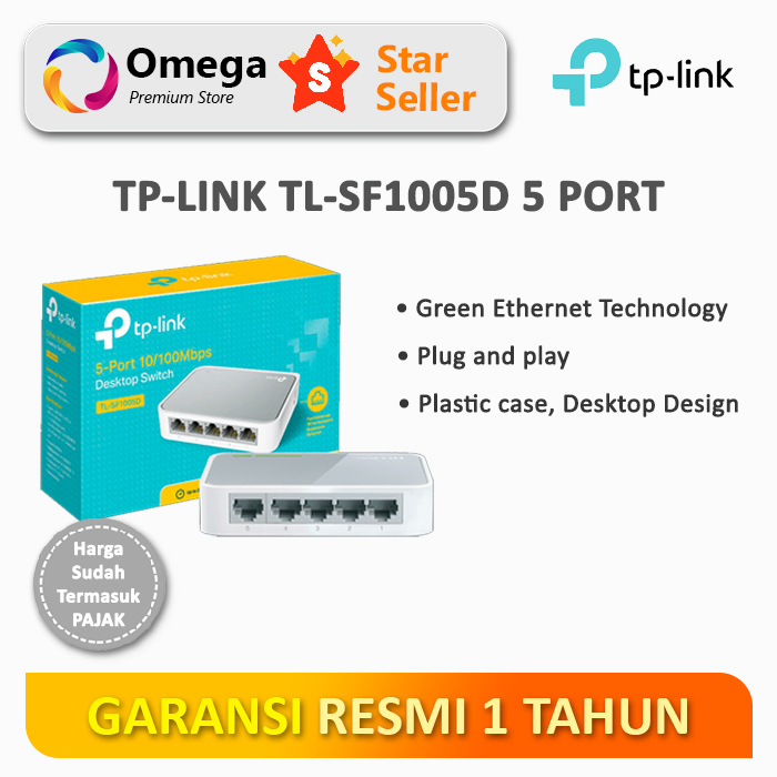 Jual TP-Link SF1005D Switch Hub 5 Port 10/100Mbps Desktop Switch | Shopee Indonesia