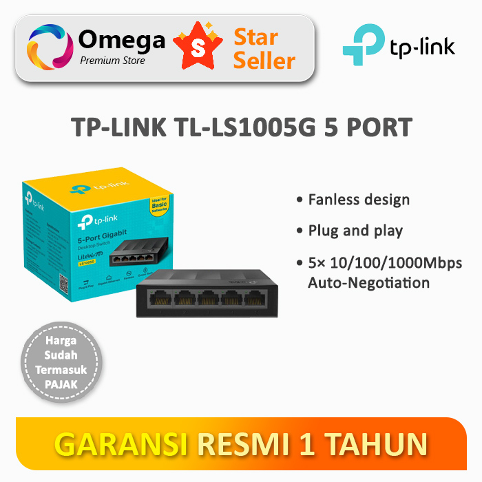 Jual TP-Link LS1005G 5-Port 10/100/1000Mbps Desktop Switch | Shopee Indonesia