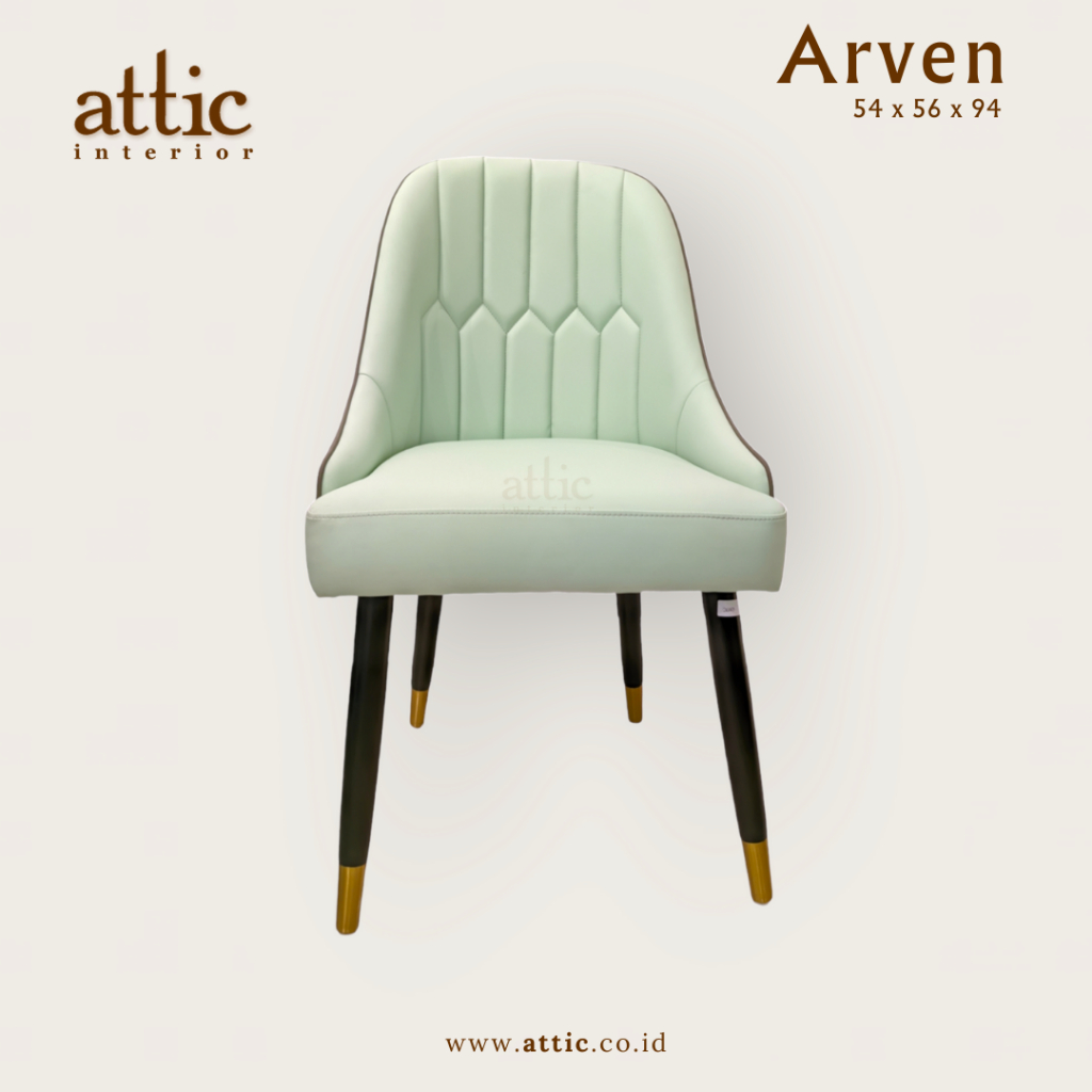 Jual ARVEN Kursi Makan Kulit Sintetis Dining Chair Dining Set Modern Import Kursi Hotel Kitchen ...