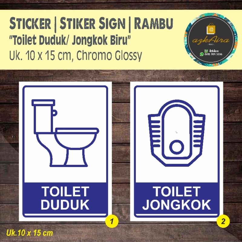 Jual Sticker Stiker Sign Toilet Jongkok Duduk | Shopee Indonesia
