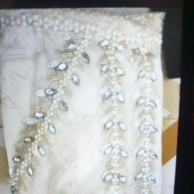 Jual slayer pengantin mutiara TABUR/MAWUR/slayer akad nikah/hijab ...