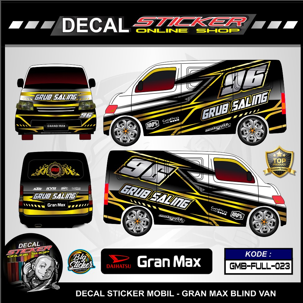 Jual STIKER MOBIL GRANMAX VAN VARIASI DECAL STICKER PRINT LAMINASI ...