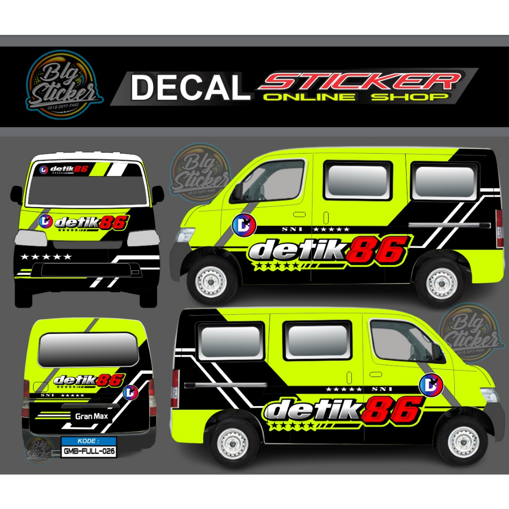 Jual STIKER MOBIL DAIHATSU GRANMAX VAN PICKUP FULL DECAL PRINT LAMINASI ...