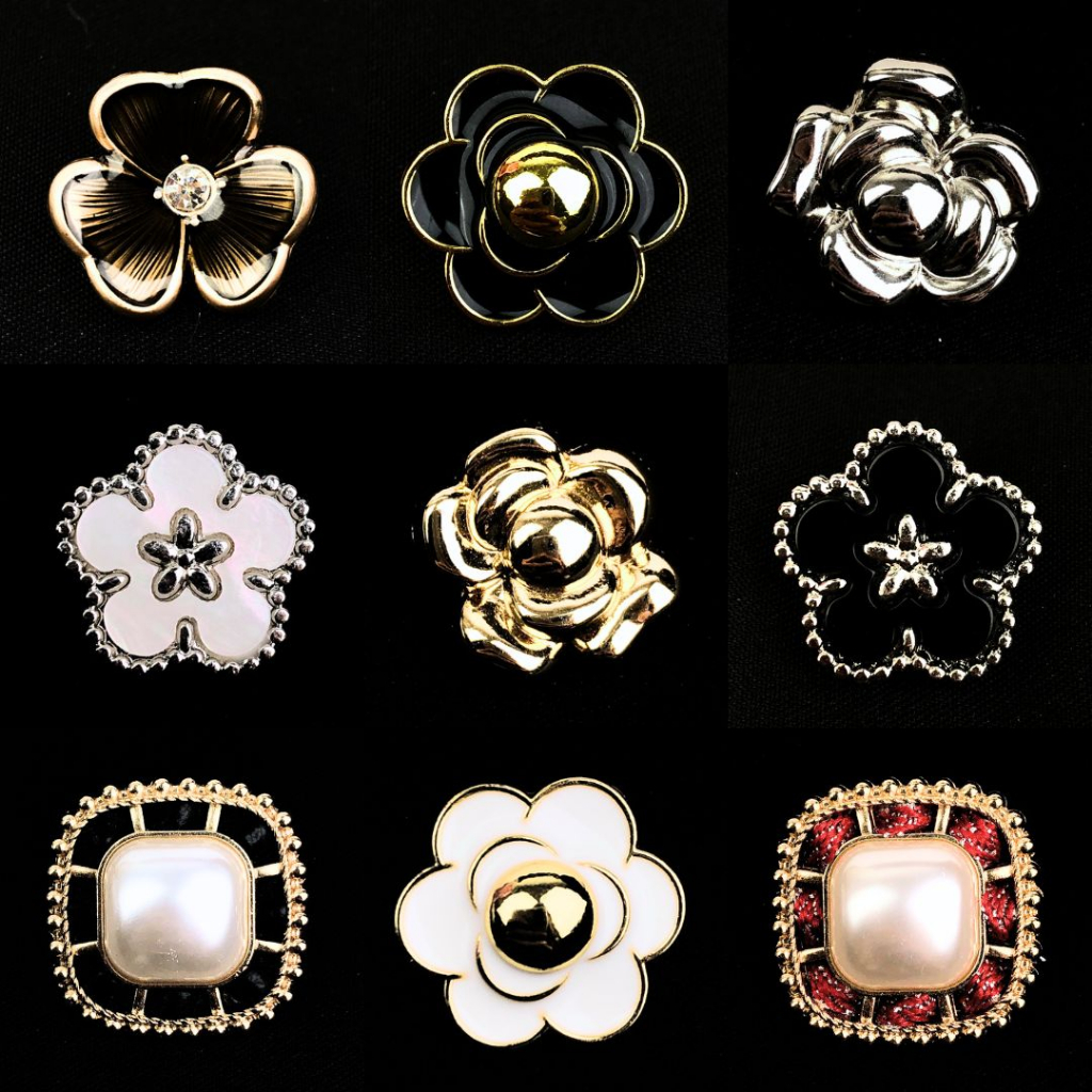 Jual Kancing Flower Model Jamur Kancing Jahit Bunga Mewah premium ...