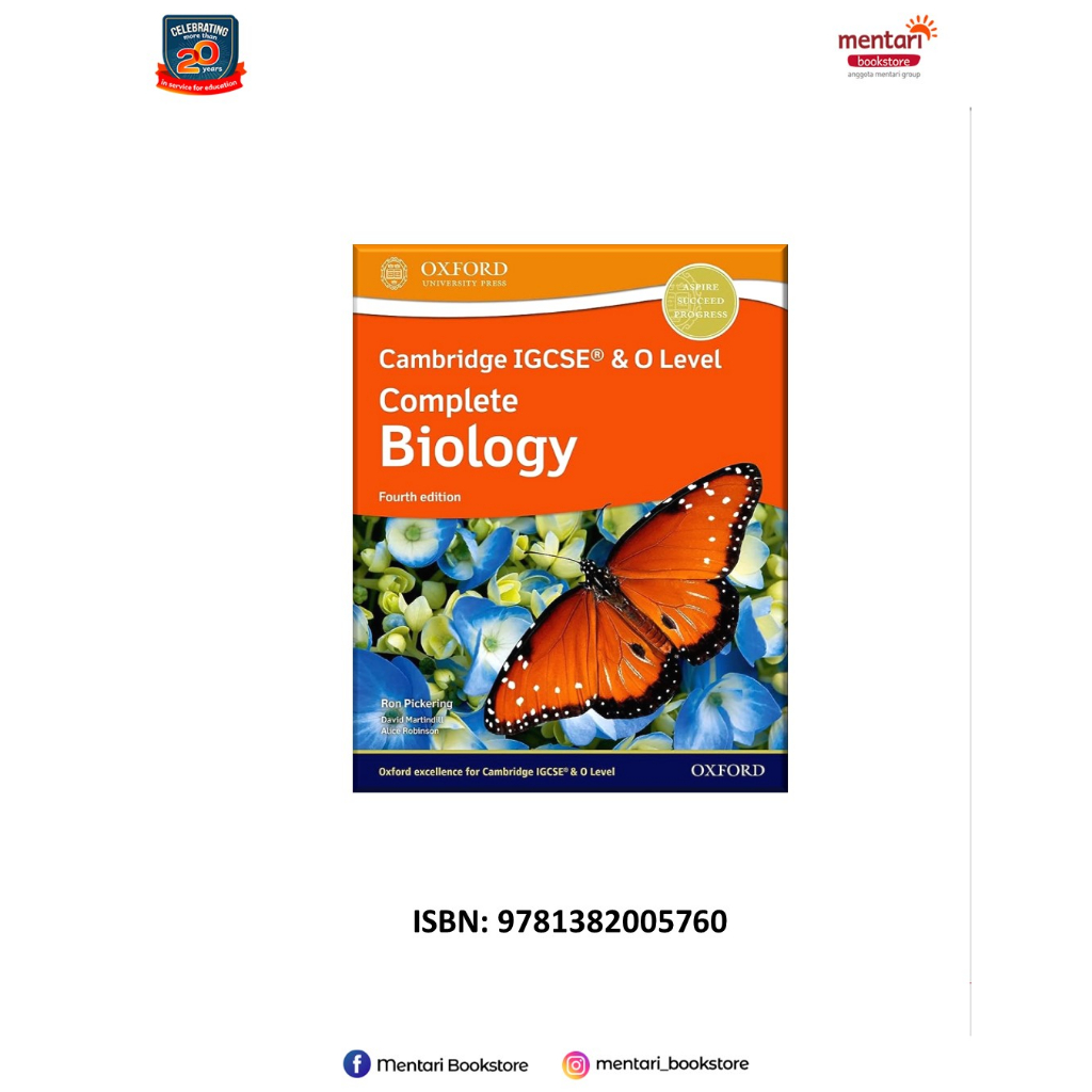 Jual Cambridge IGCSE&O Level Complete Biology: Student Book (4E) | Buku ...
