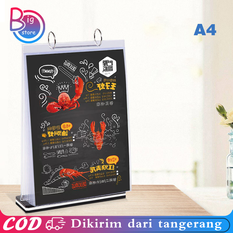 Jual Tempat Menu Akrilik Stand Menu Akrilik Menu A4 Rak Menu Dengan ...
