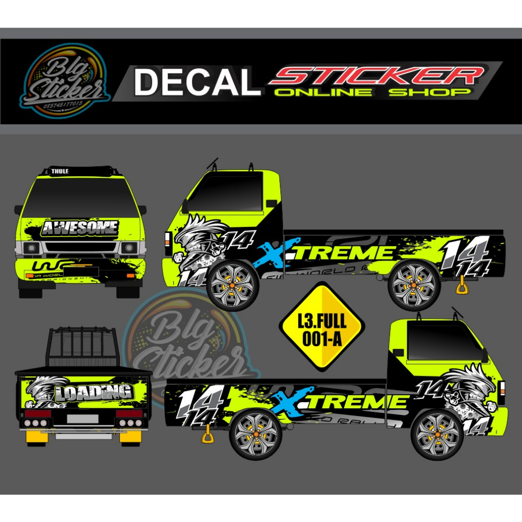 Jual stiker MobiL PICK UP L300 DECAL print custom full body | Shopee ...