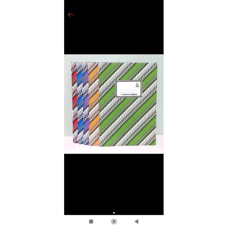 Jual Buku Batik Besar 100 Lembar Gelatik Kembar Folio Hard Cover ...