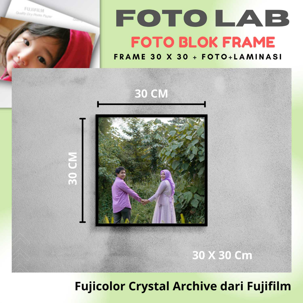 Jual Paket Cetak 30x30 Laminasi Frame Foto Blok | Shopee Indonesia