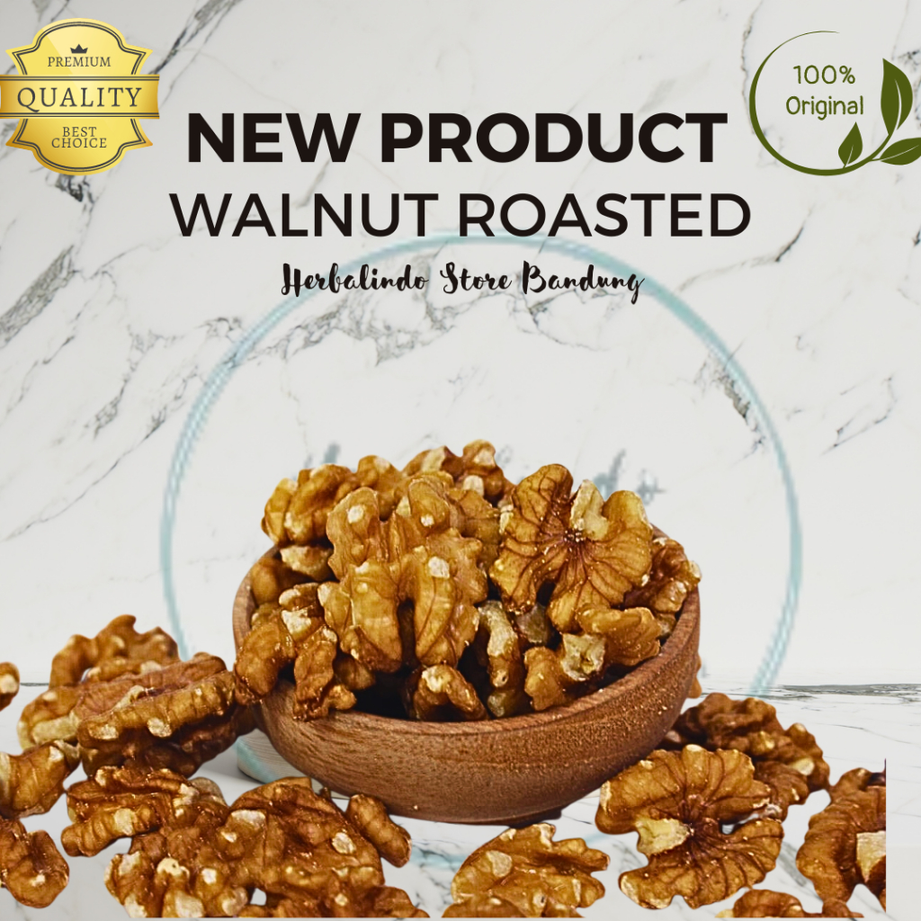 Jual Walnut Roasted Kacang Walnut Panggang Premium Quality 500 g/ 1 Kg ...