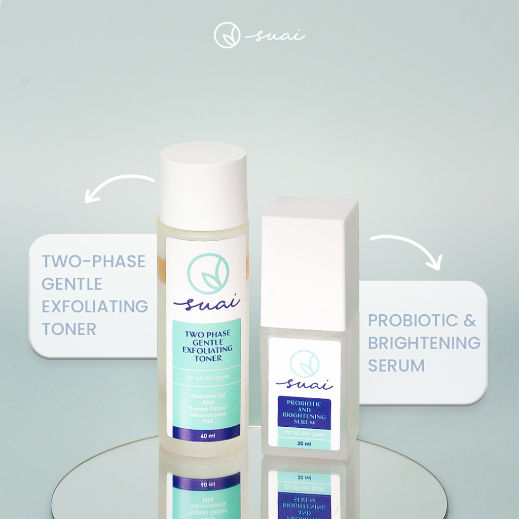 Jual [PROMO] Paket Bundling 2in1 - SUAI Two Phase Gentle Exfoliating ...