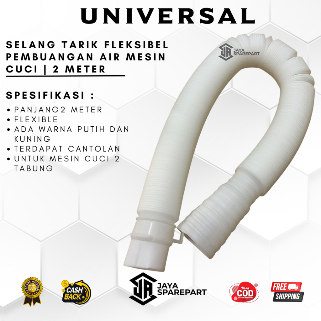 Jual SELANG PEMBUANGAN AIR MESIN CUCI - SLANG BUANGAN FLEKSIBEL TARIK ...